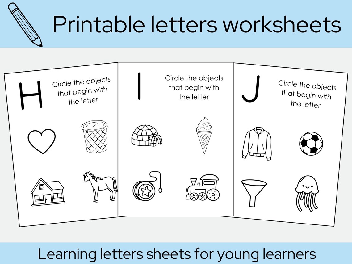 Learning Letters Worksheets Preschoolers Alphabet Worksheets for ...