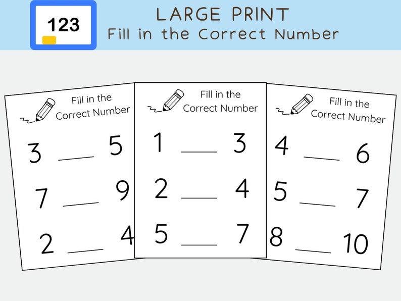 Preschool Number Worksheets Bundle Educational for Early Childhood ...