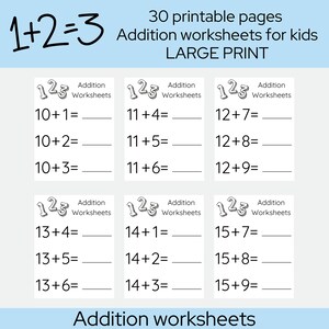 Printable Addition Worksheets Two Digit Addition Fill in the Blank ...