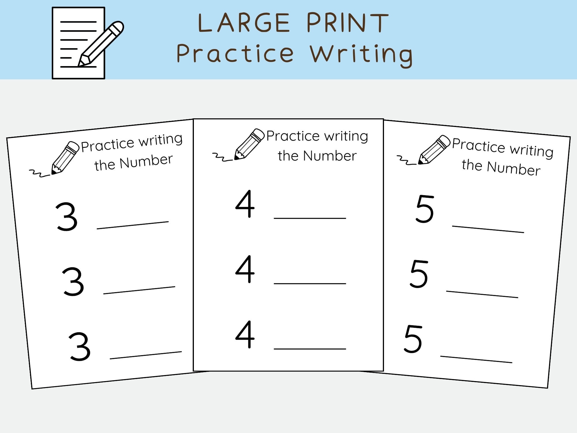 Preschool Number Worksheets Bundle Educational for Early Childhood ...