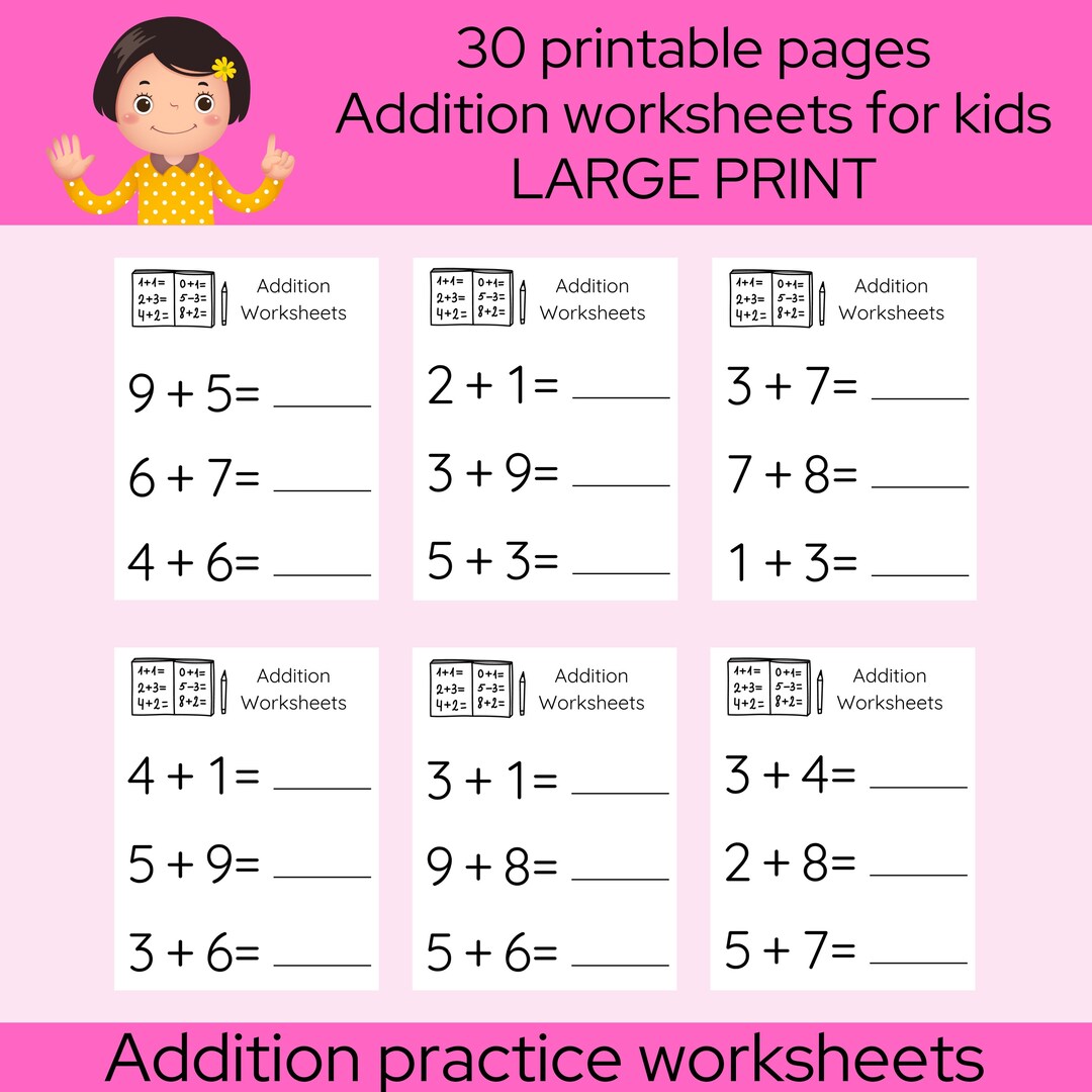 Addition Worksheets Printable Addition Worksheets Single Digit Addition ...
