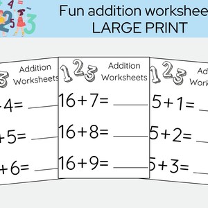 Printable Addition Worksheets Two Digit Addition Fill in the Blank ...