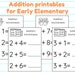 Addition Worksheets Large Print Printable Addition Worksheets Single ...