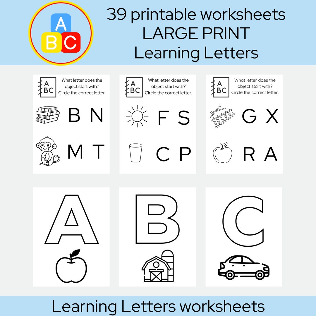Learning Letters Worksheets Preschoolers Alphabet Worksheets for ...