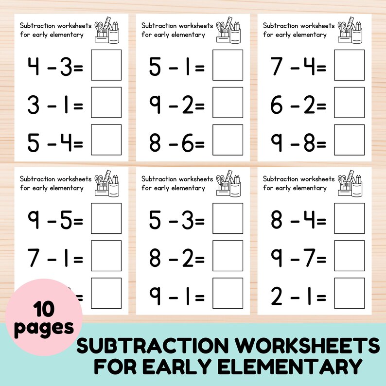 Subtraction Worksheets Printable Subtraction Worksheets Single Digit ...