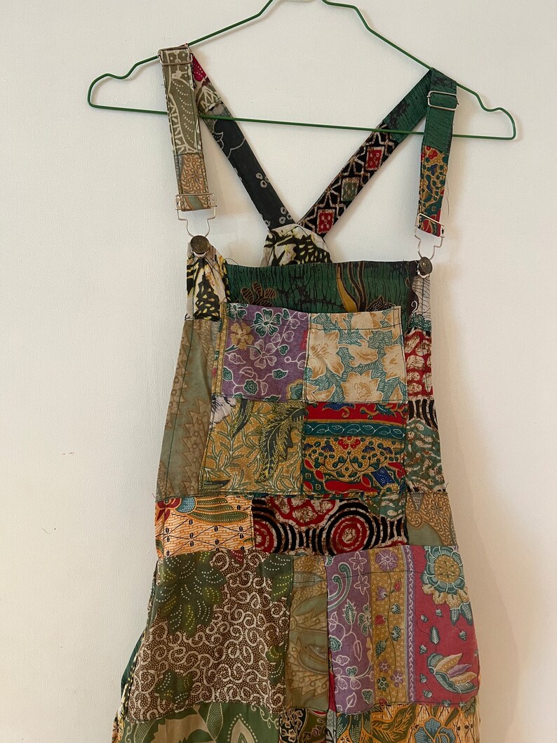 Handmade Recycled Patchwork Short Dungarees - Etsy UK