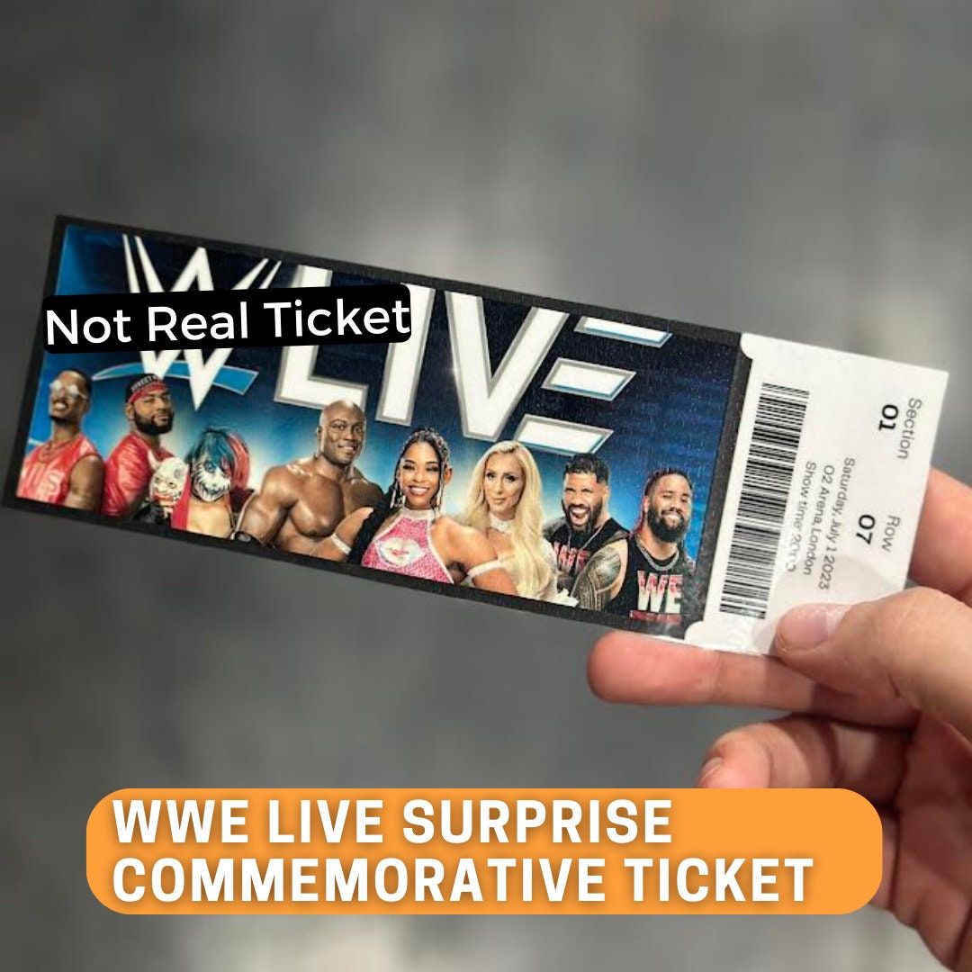 Custom WWE Live 2024 Commemorative Ticket Laminated Ticket - Etsy