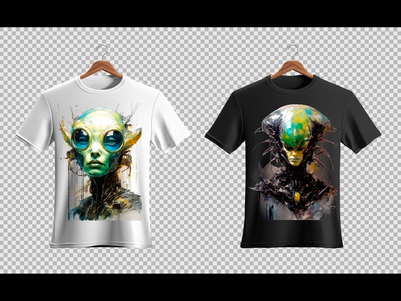 Printable Alien Portraits Digital Paper, Scrapbooking, Scrapbook Paper ...