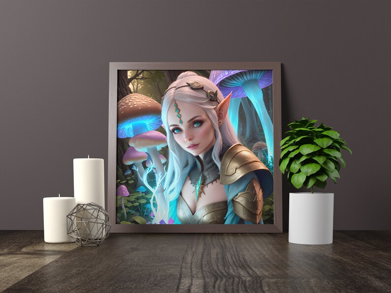 Cute Elf Mage Anime, Digital Printable Art, Digital Download, Printable ...