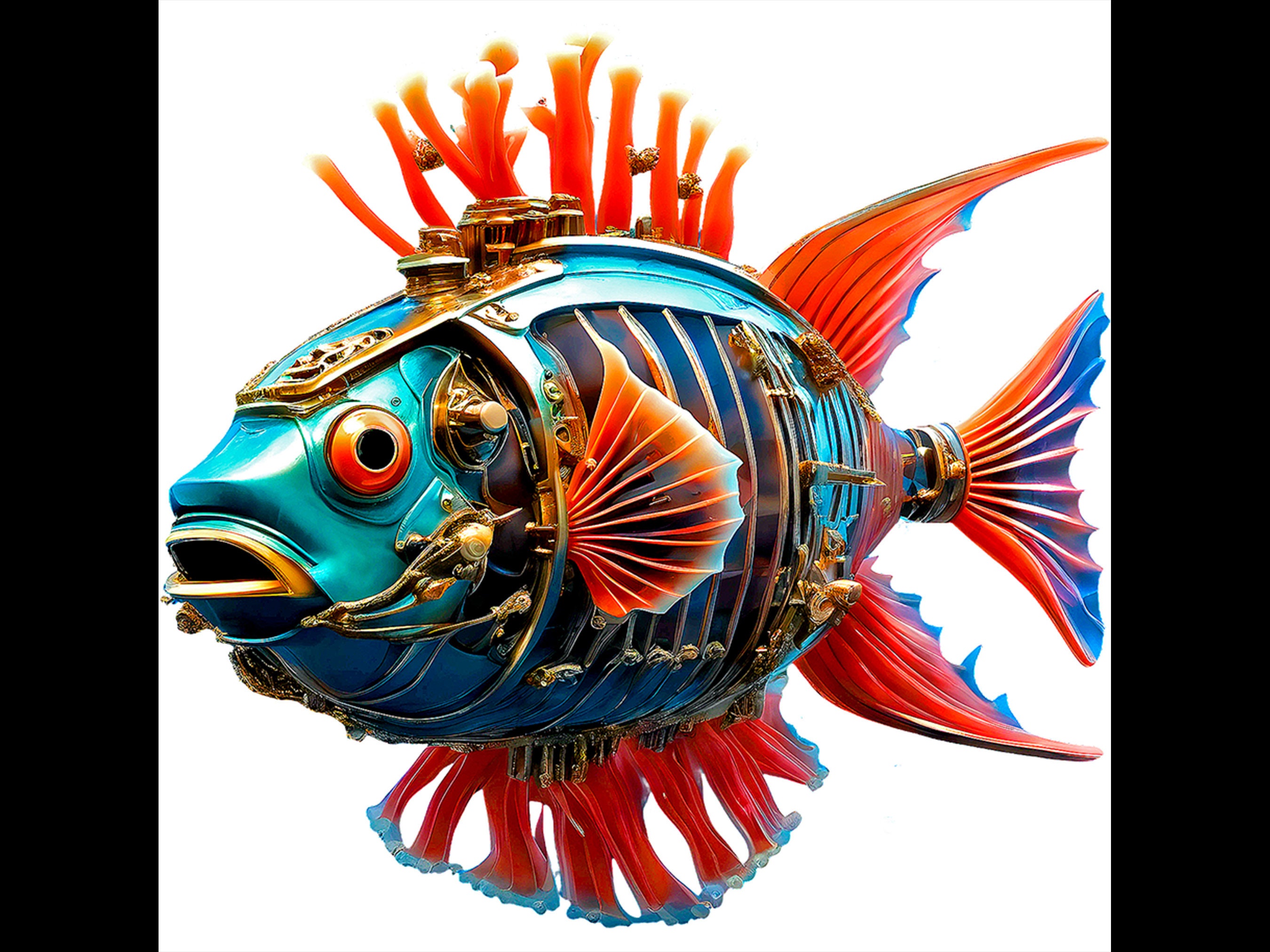 Mechanic Fishes Clipart, Clipart Bundle, Clipart Png, Clipart Image ...