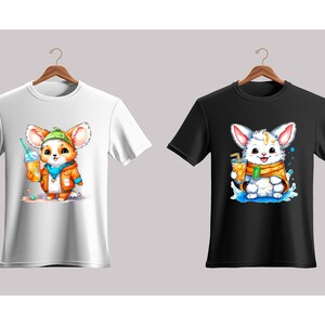 Kawaii Chibi Style Cute Animals Clipart Bundle, Digital Download ...