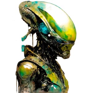 Printable Alien Portraits Digital Paper Scrapbooking - Etsy