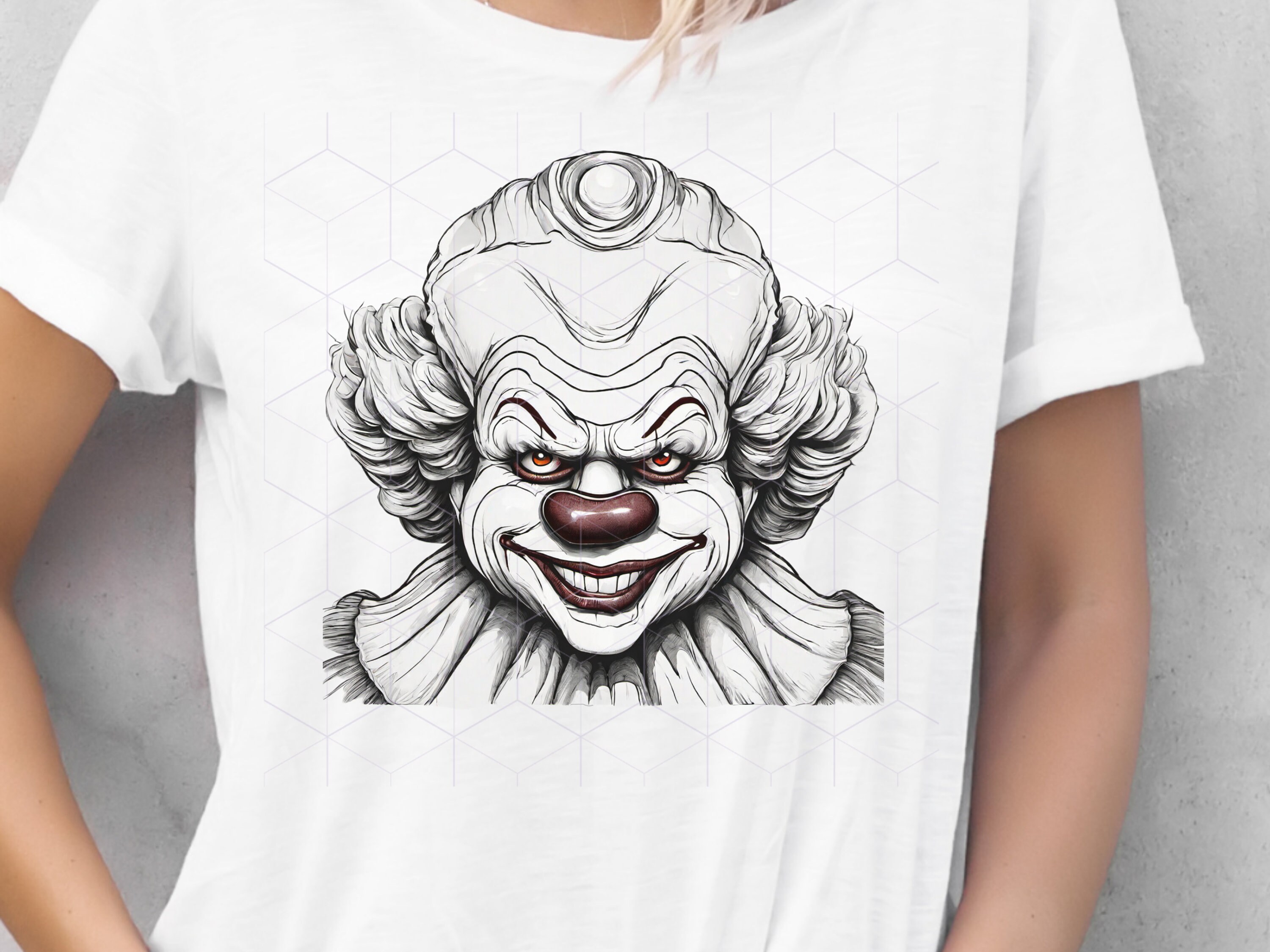 Payaso Esquema SVG Payaso aterrador svg Feliz halloween svg - Etsy España