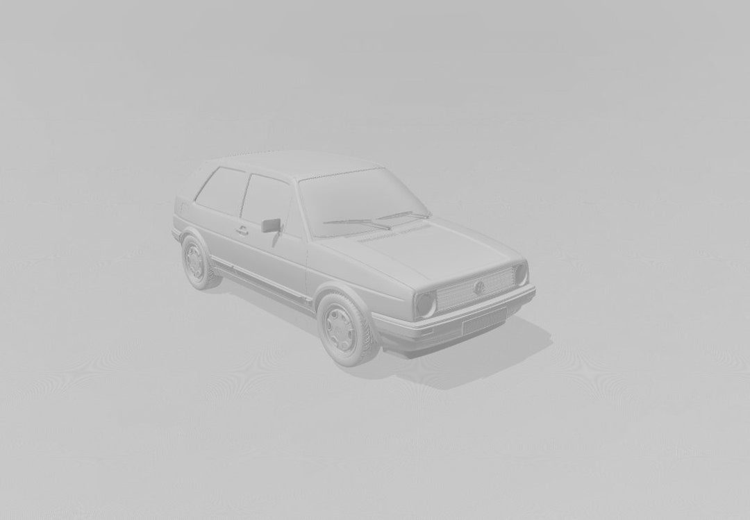 Volkswagen Golf Mk2 3door 3D Stl File Iconic Cars Stl Super - Etsy