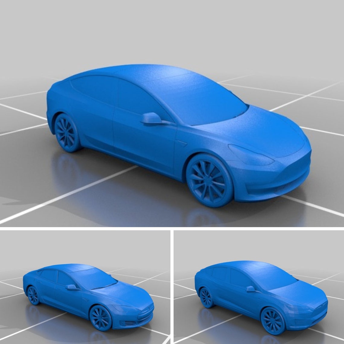 Tesla 3,S,X 3D Stl File Iconic Cars Stl Super Car 3d Stl File 3D Ready ...