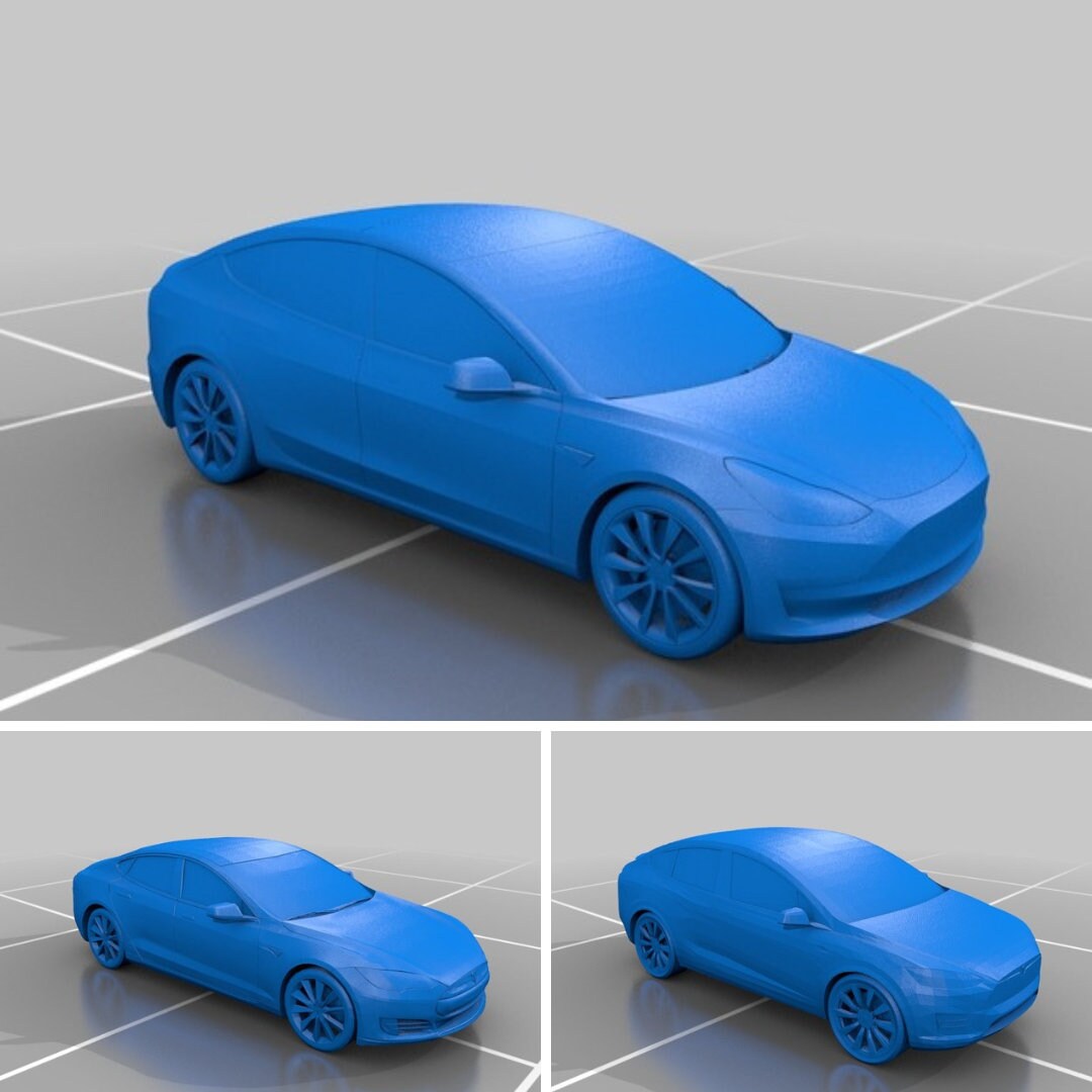 Tesla 3,S,X 3D Stl File Iconic Cars Stl Super Car 3d Stl File 3D Ready ...