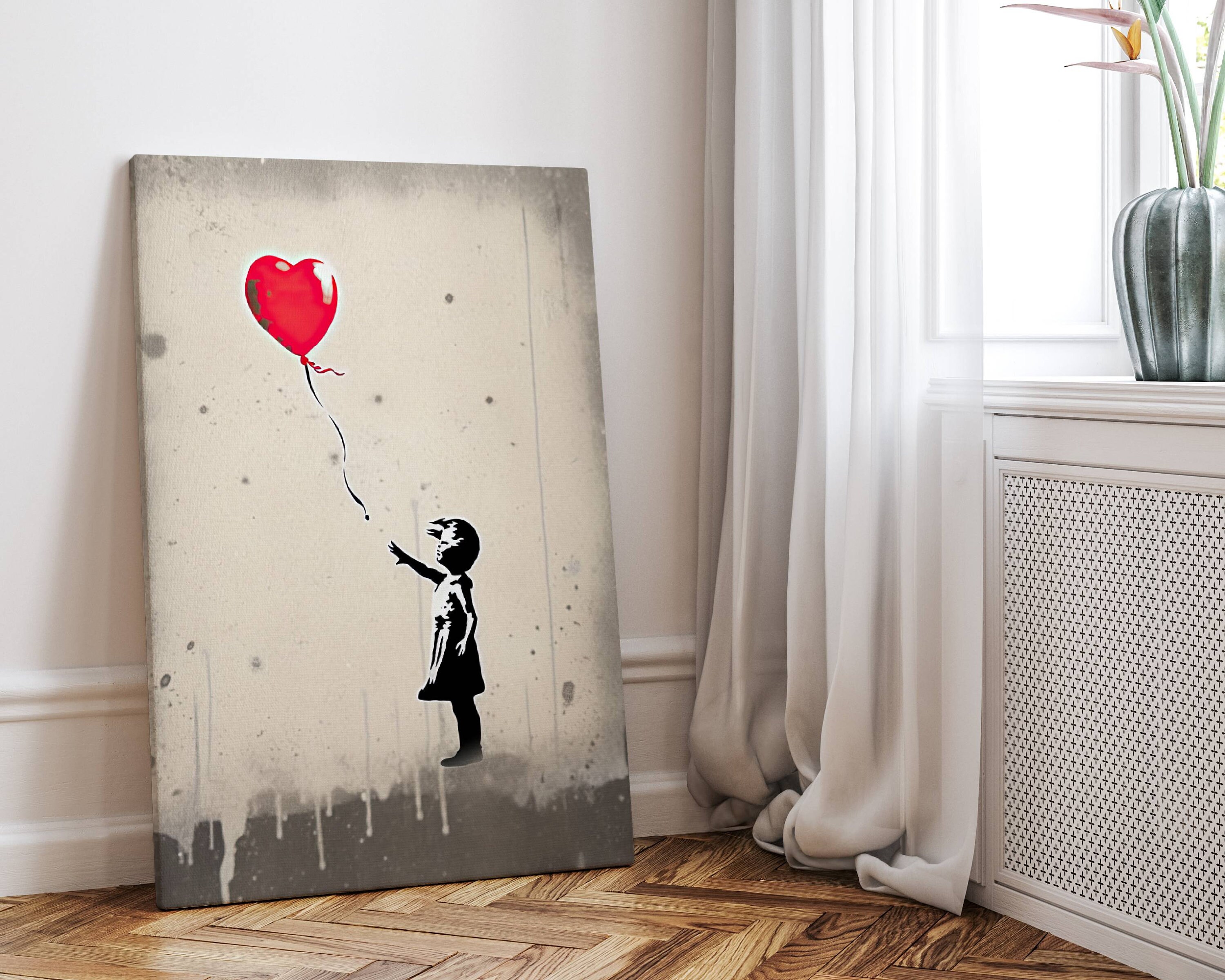 Banksy Canvas, Banksy Wall Art, Girl With Red Balloon, Banksy Print ...