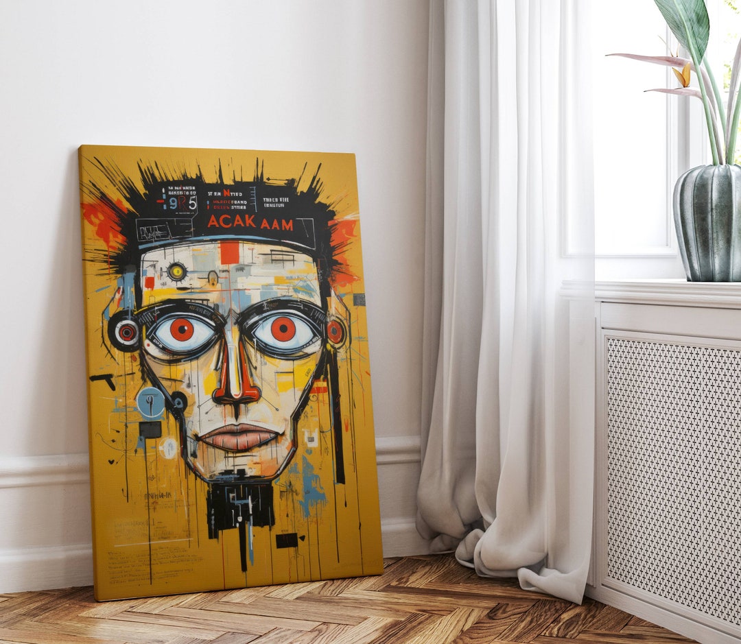 Basquiat Wall Art Print Inspired by Jean-michel Basquiat Canvas Various Sizes Graffiti Street ...