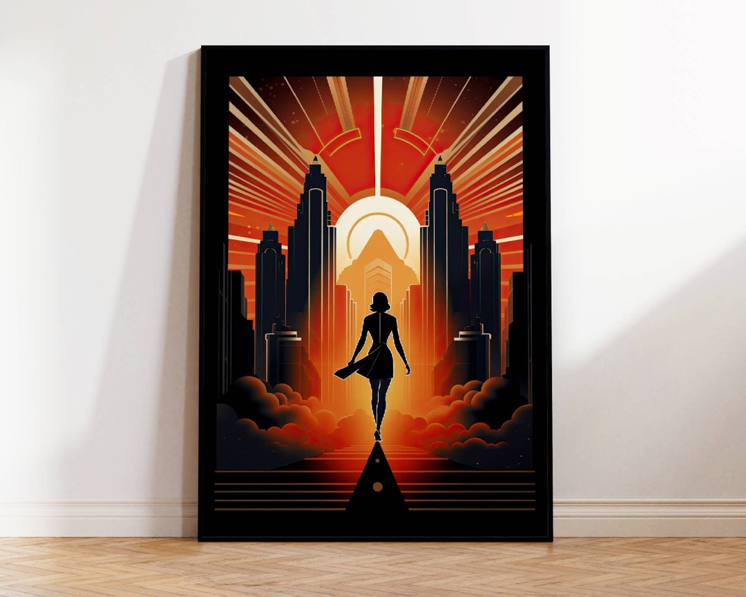 Art Deco Poster, Art Deco Wall Art, Art Deco Framed Prints, With or ...