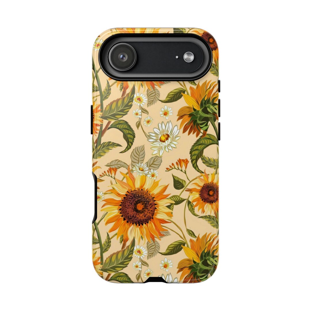 Vintage 70s Boho iPhone Case: Golden Sunflowers Retro Floral - Etsy