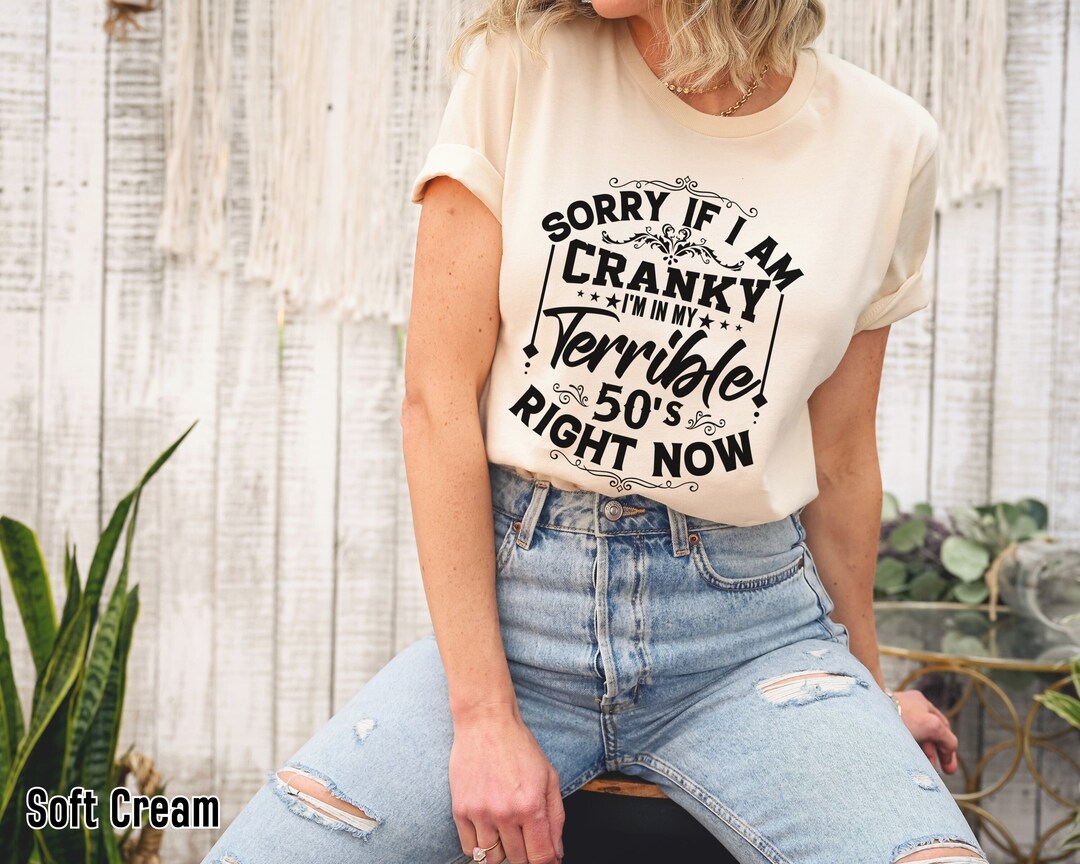 Funny Cranky Terrible 50th Birthday Shirt, 1974 50th Birthday Party ...