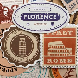 25 Passport Stamp Sticker Pack, Country Craft Stickers for Journalling ...