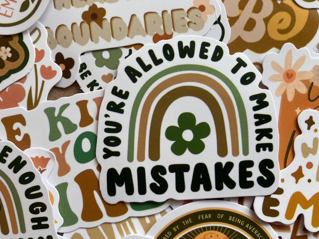 20 Boho Quote Positivity Sticker Pack, Self Care Quotes,mental Health ...