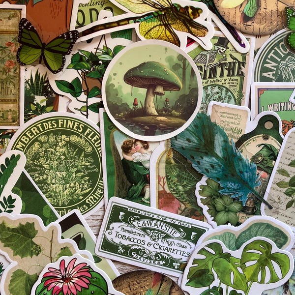 Sticker Pack Aesthetic Green - Etsy