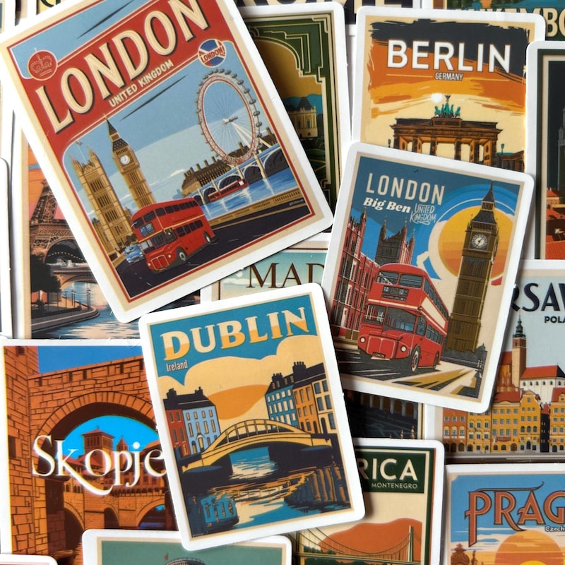Vintage Stickers Europe - Etsy UK