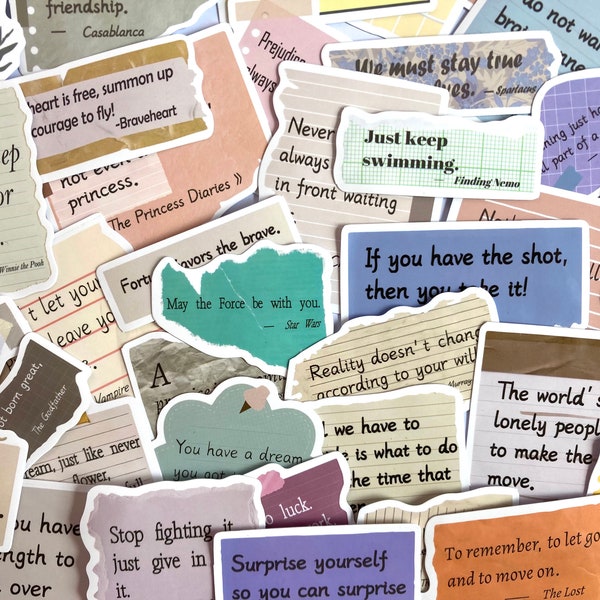 Quote Stickers - Etsy