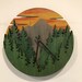 Mountain Wall Clock,wood Mountain Clock,layered Clock Wall Clock Unique ...