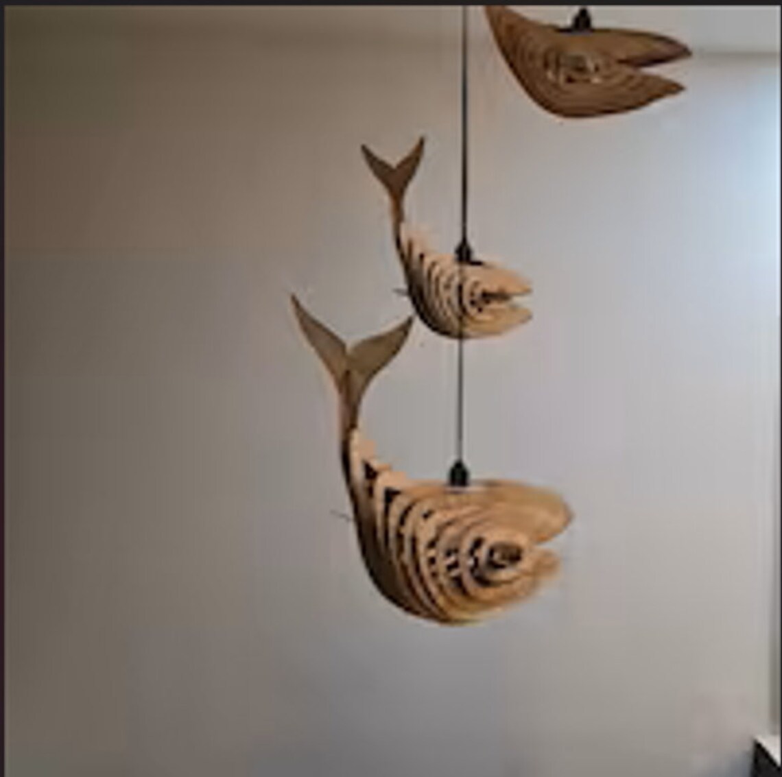 Wooden Whale Ceiling Chandelier nautical Elegance for Your Space Wood ...