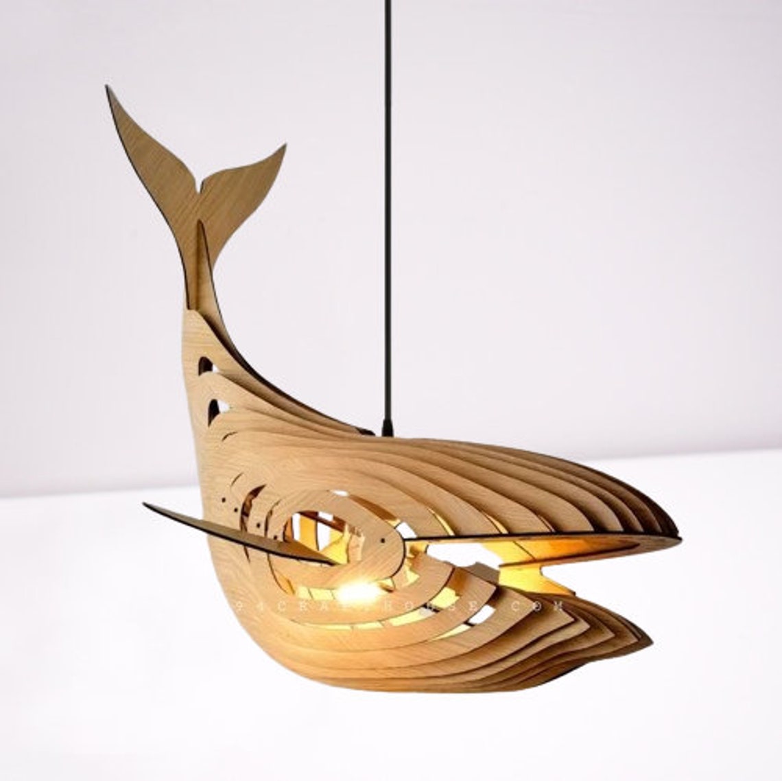 Wooden Whale Ceiling Chandelier nautical Elegance for Your Space Wood ...