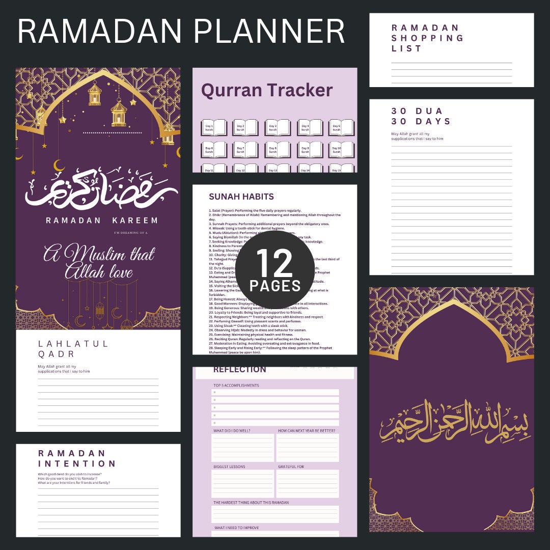 Ramadan Planner 2025 Islamic Journal, Daily Reflection and Goal Tracker ...