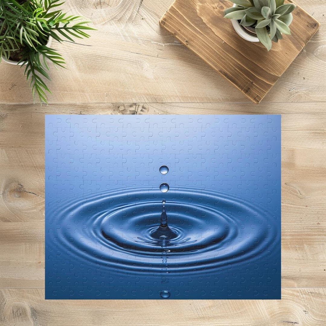 A Droplet of Water Ripple Jigsaw Puzzle, Premium Jigsaw Puzzle for Kids ...