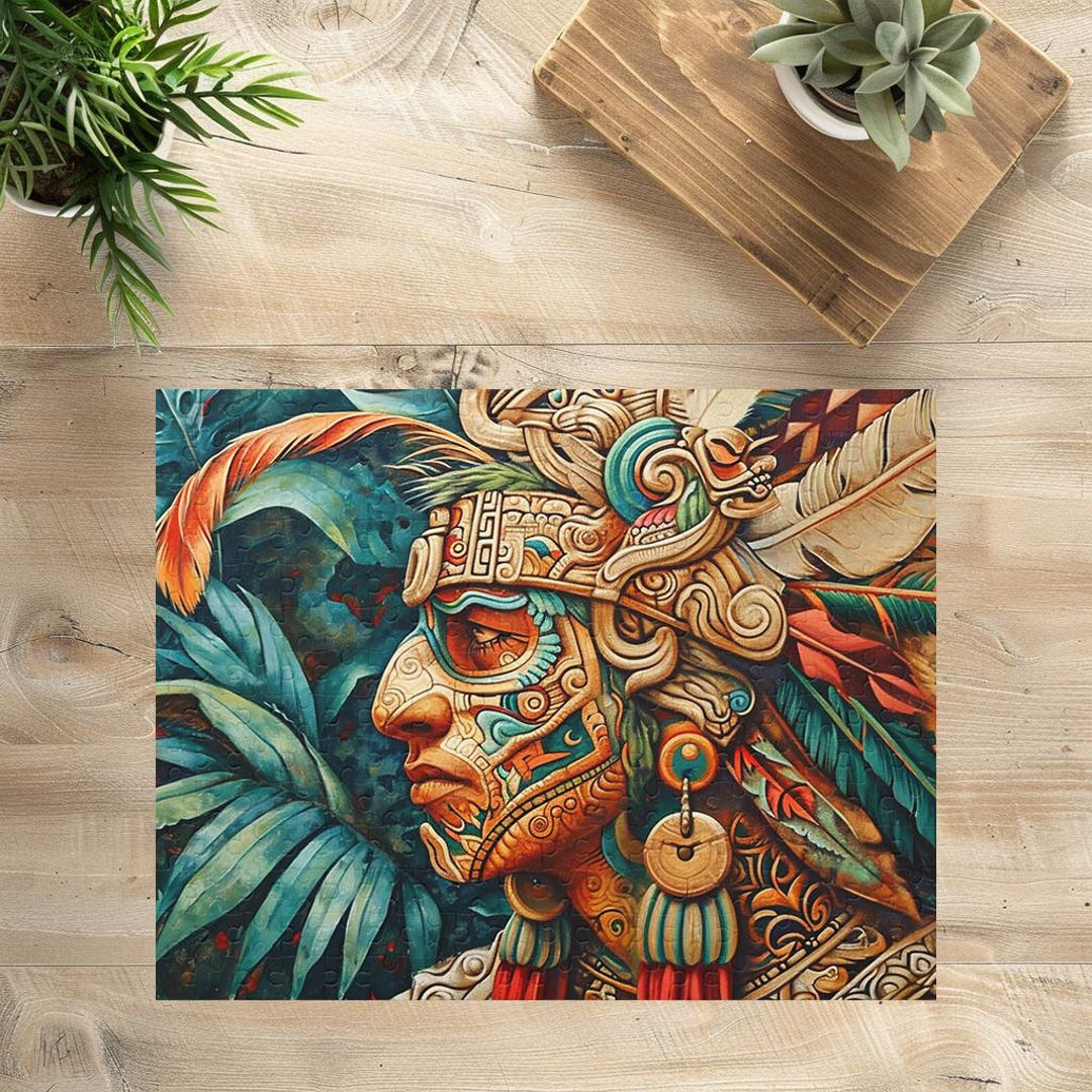 Inca Warrior Art Puzzle, Premium Jigsaw Puzzle for Kids or Adults Gift ...