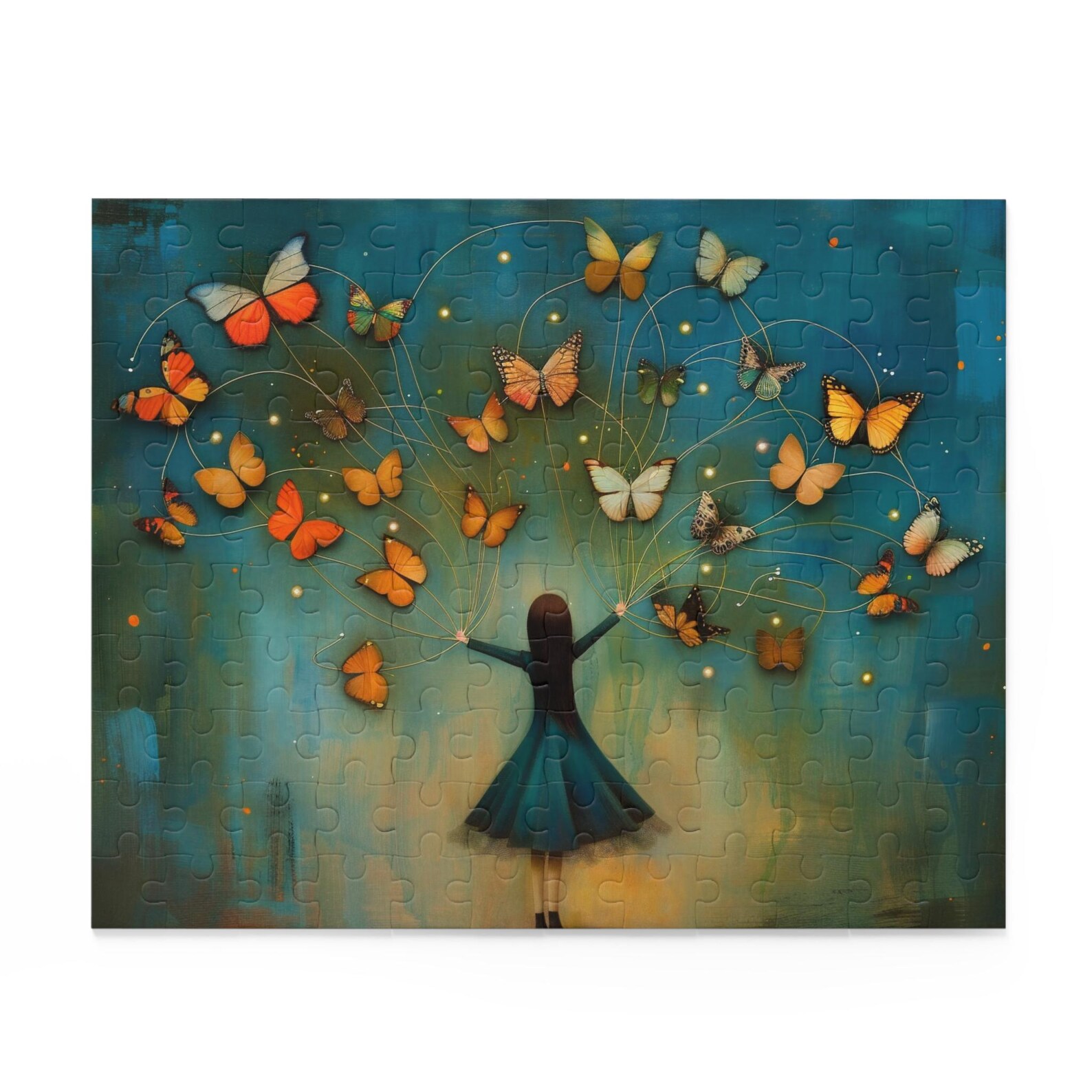 Butterfly Nature Illustration Puzzle, Premium Jigsaw Puzzle for Kids or ...