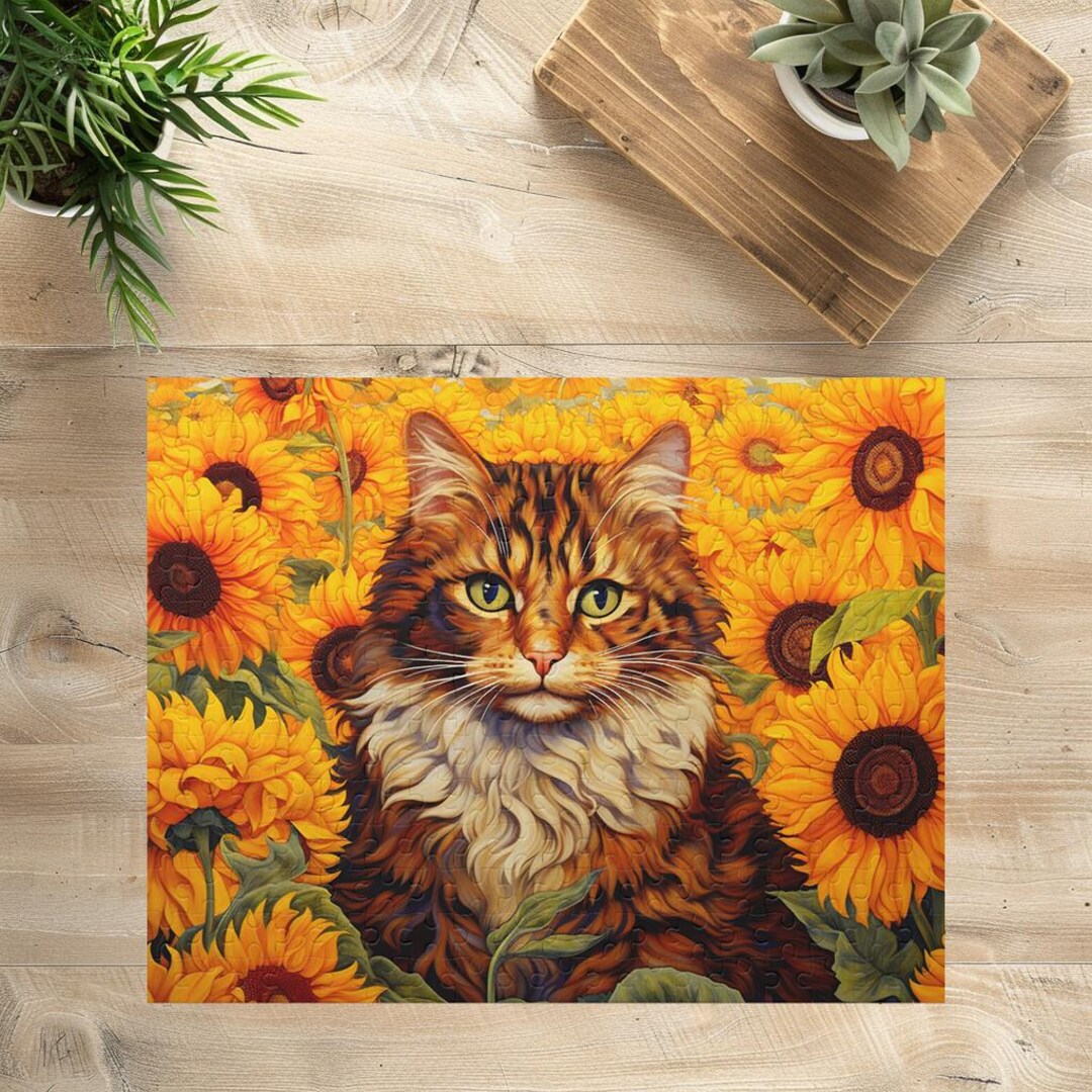 Orange Calico Cat Portrait Puzzle, Premium Jigsaw Puzzle for Kids or ...