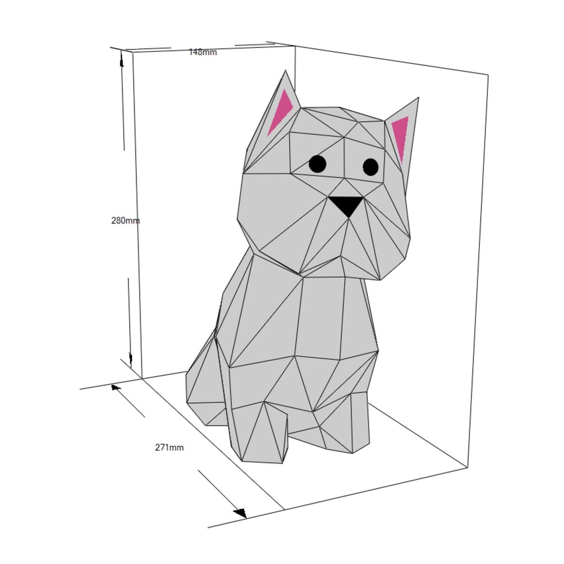 Low Poly Westie Dog Papercraft Template – DIY Pet Sculpture (digital ...
