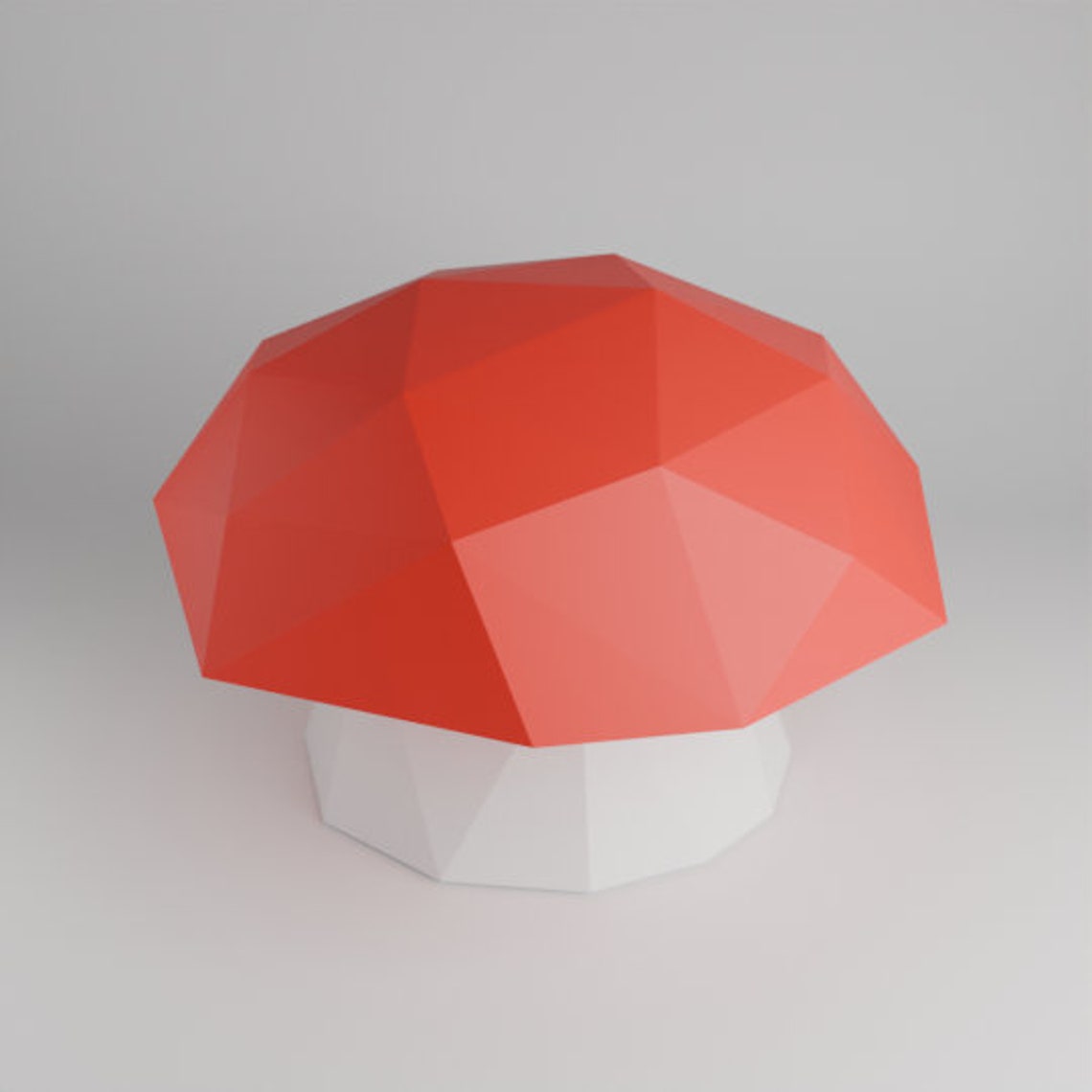 Mushroom Digital Papercraft Template DXF, SVG, Pdf File for 3D Low Poly ...