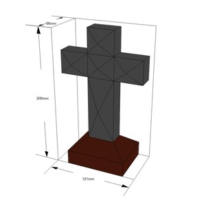 3D Cross Papercraft Template: Low Poly Religious Decor (digital ...