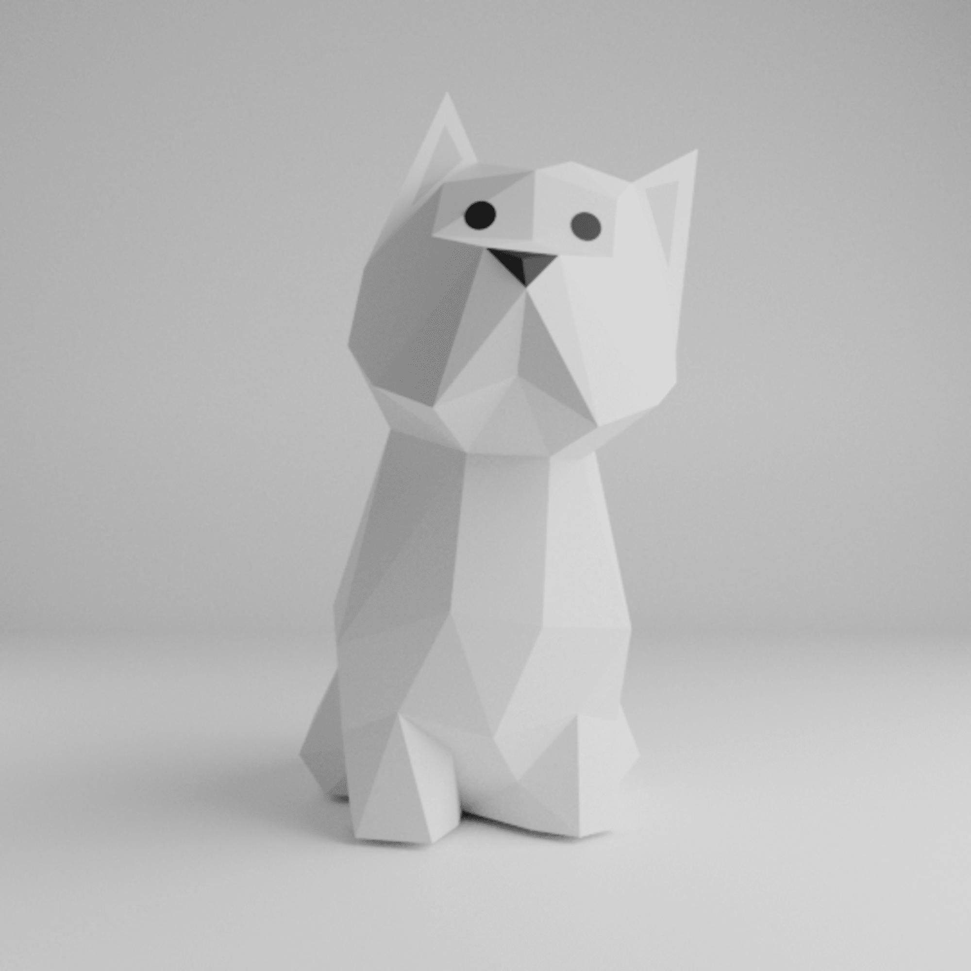Low Poly Westie Dog Papercraft Template – DIY Pet Sculpture (digital ...