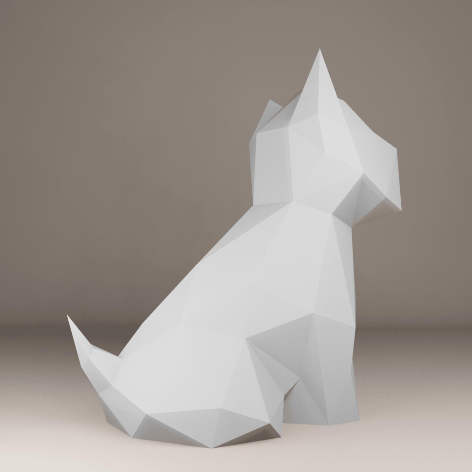 Low Poly Westie Dog Papercraft Template – DIY Pet Sculpture (digital ...
