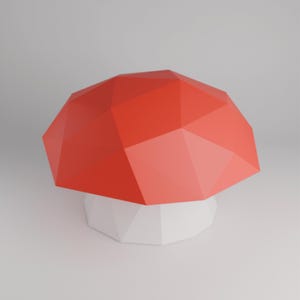 Mushroom Digital Papercraft Template DXF, SVG, Pdf File for 3D Low Poly ...
