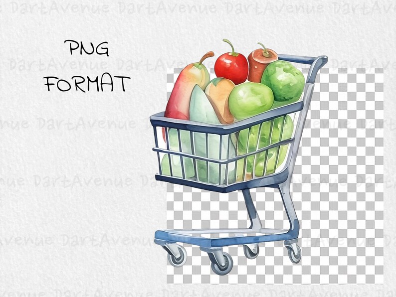 Watercolor Farmers Market Clipart, Watercolour Food Illustration, Art ...