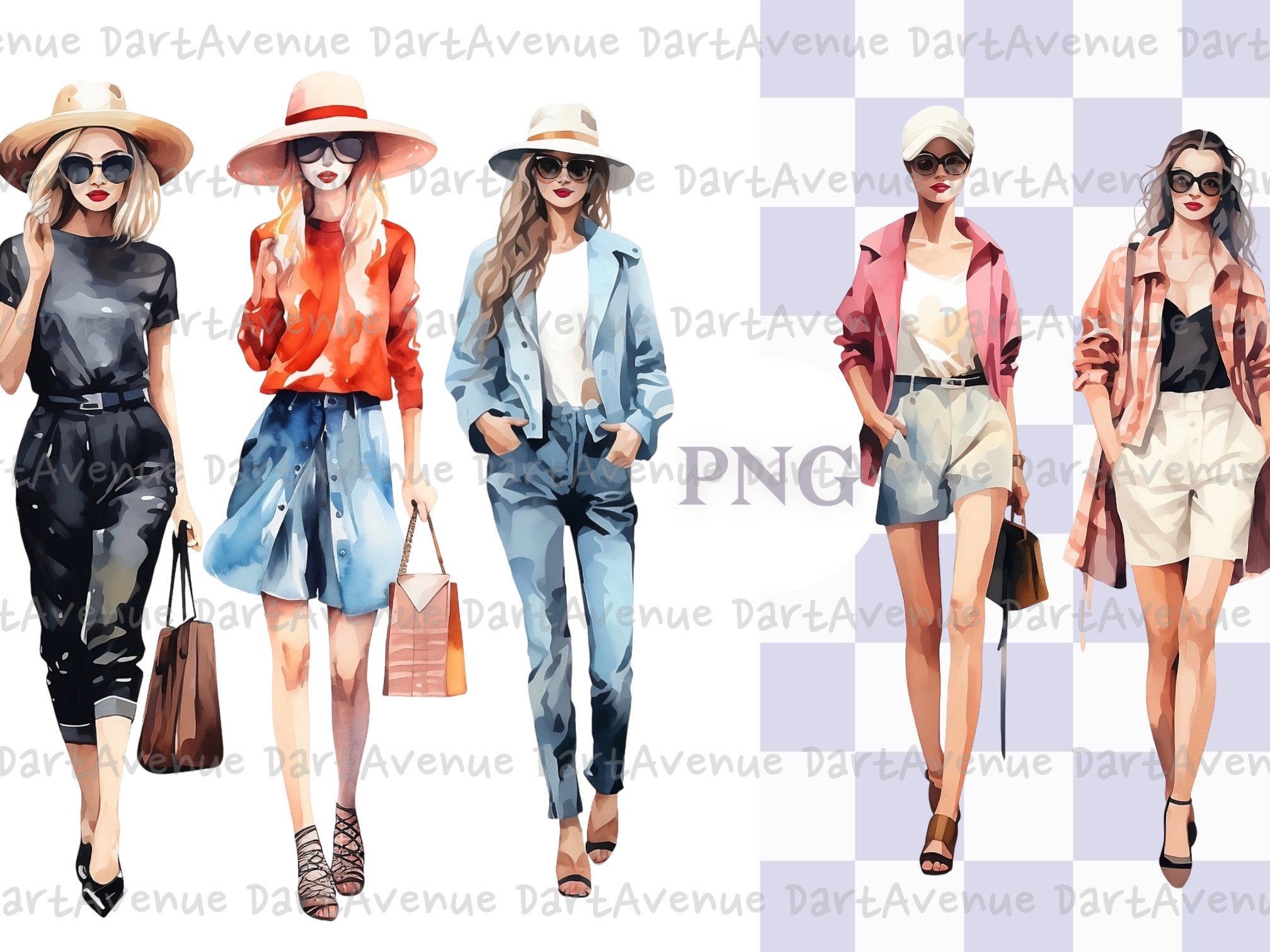 Fashion Model Clipart Collection, Women Clip Art, Boss Lady, Fashion ...