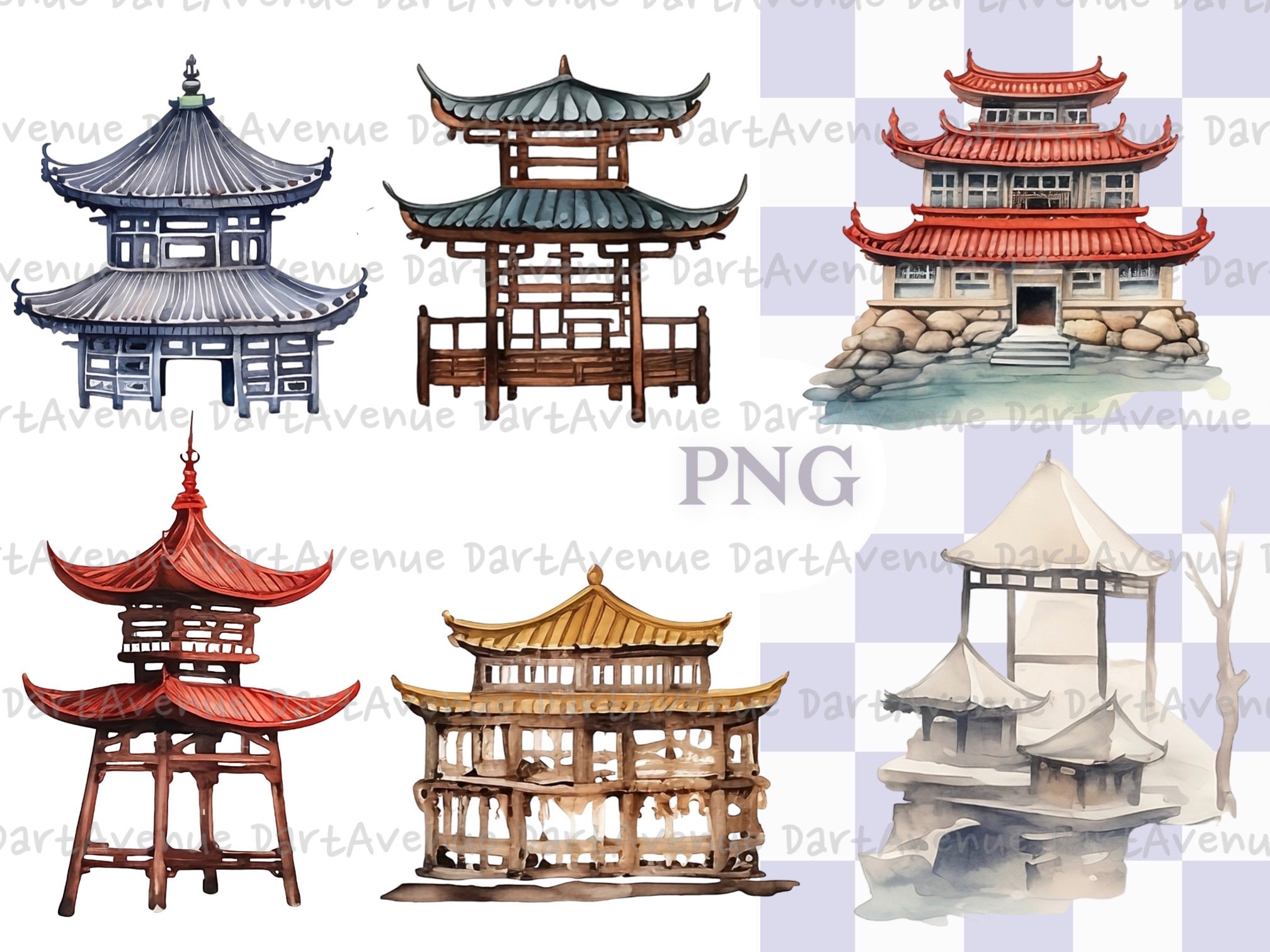 Chinese Mood Clipart Collection, China Culture, Asia China Watercolor ...