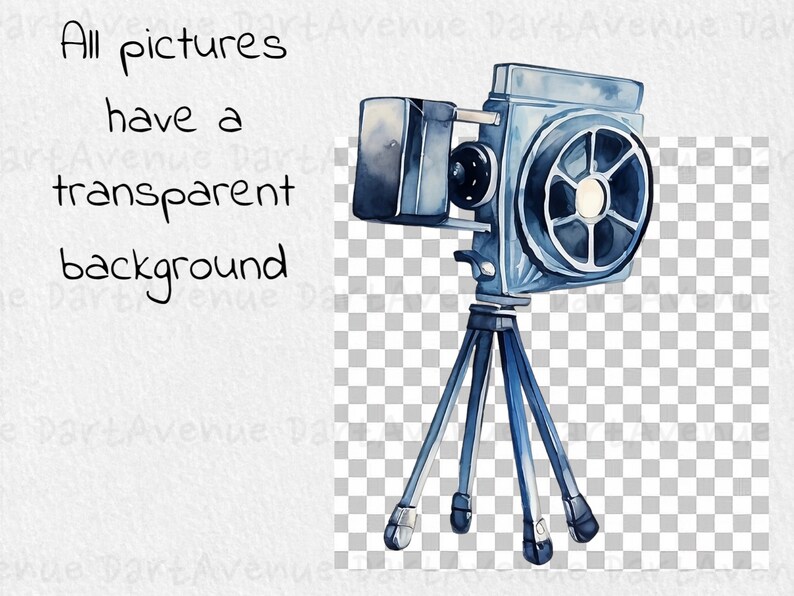 Watercolor Cinema Clipart Collection, Film, Popcorn, Movie Clipart Logo ...