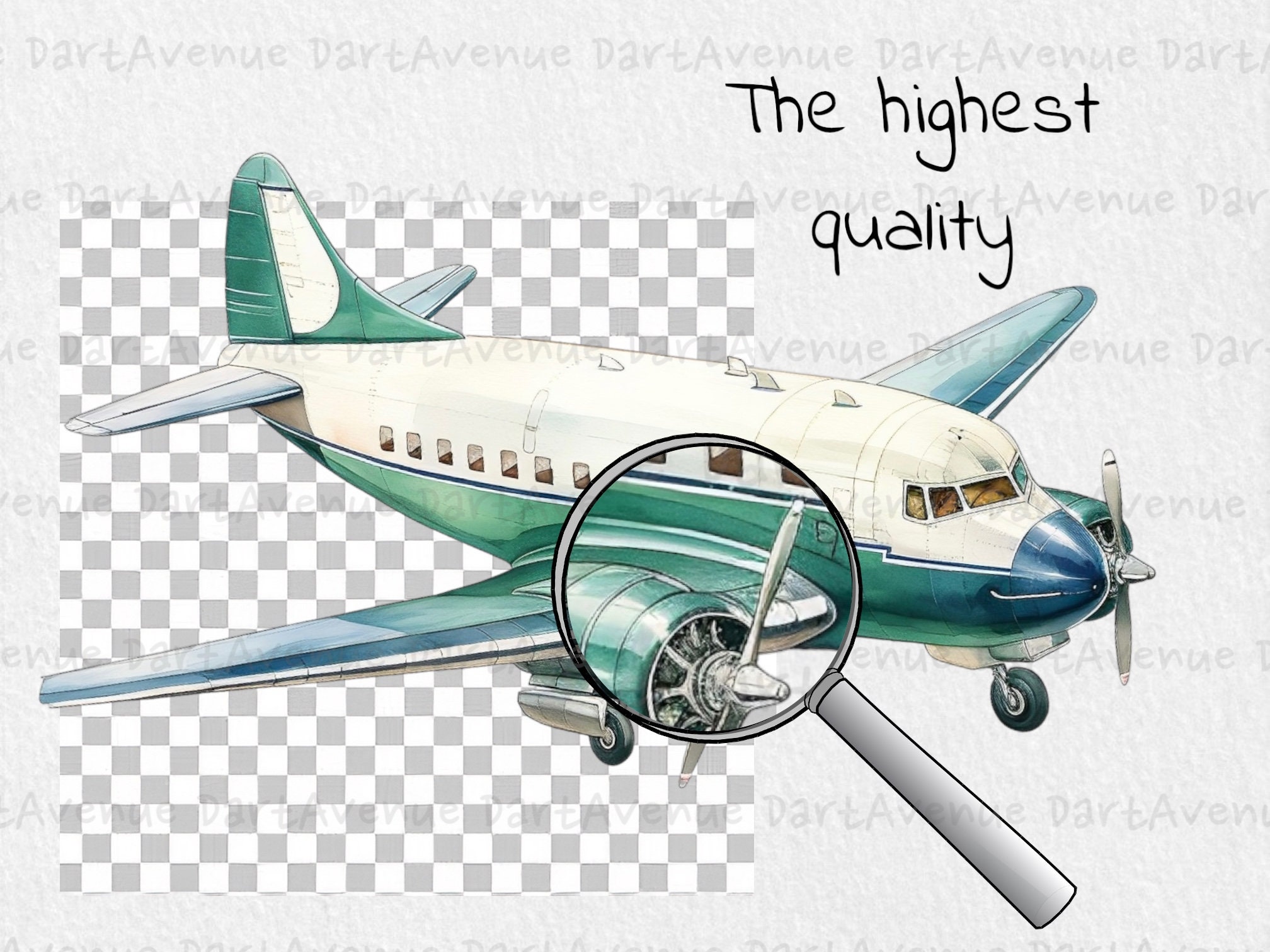 Airplane Print Plane Watercolor Clipart, Aviation Decor, Airplane ...