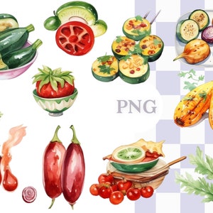 Barbecue Watercolor Clipart, BBQ Clipart Collection, Grill PNG Format ...